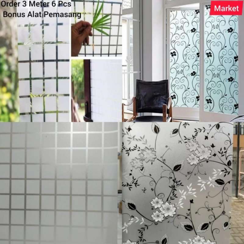 Promo Sticker Kaca / Sanblast Buram / Cocok untuk semua kaca ...