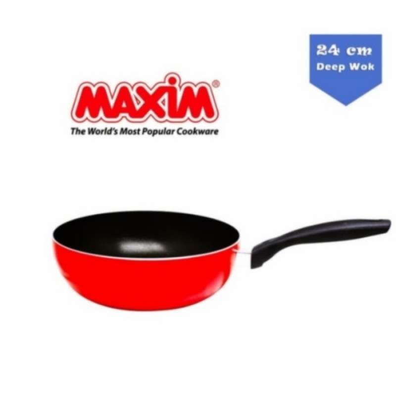 Promo Panci Deep Wok Teflon Cekung 24 cm Maxim Valentino Penggorengan ...
