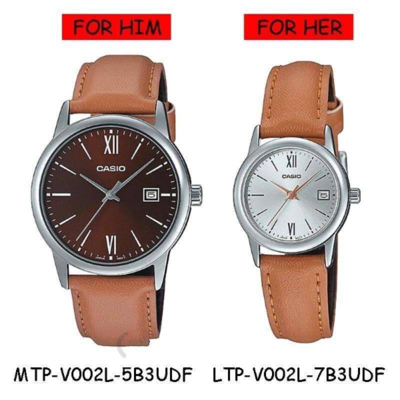 Jual Casio Mtp V002l 5b3udf And Ltp V002l 7b3udf Jam Tangan Couple Original Di Seller