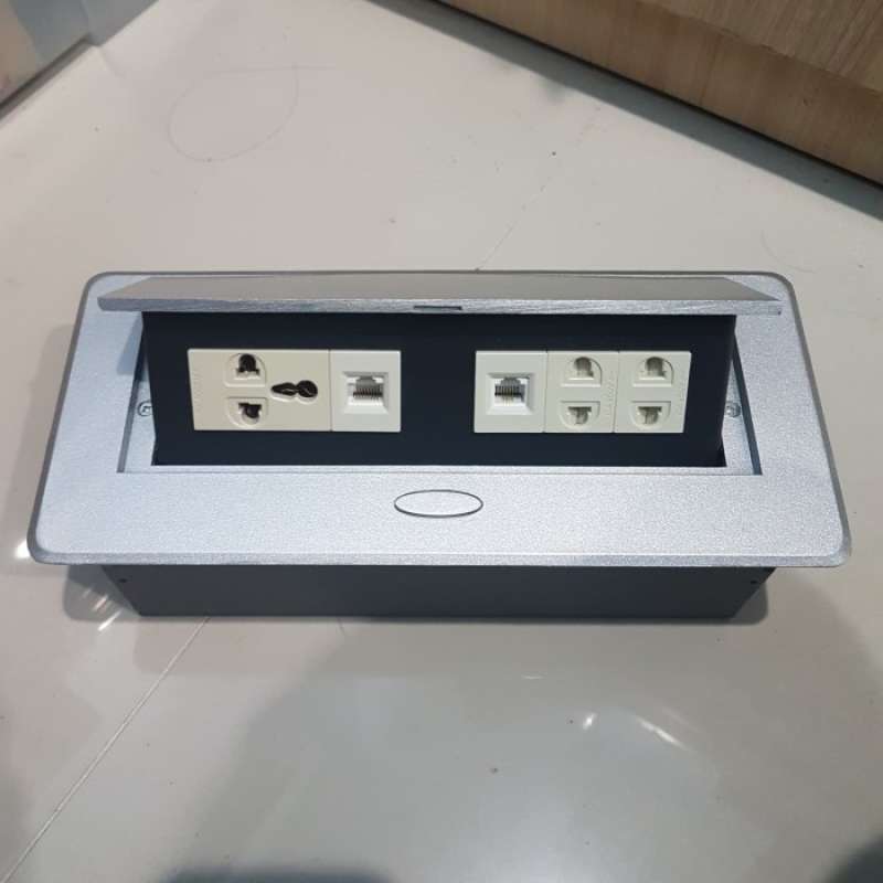 Promo Floor Power Socket Outlet / Stop Kontak Listrik Lantai Meja Tanam ...