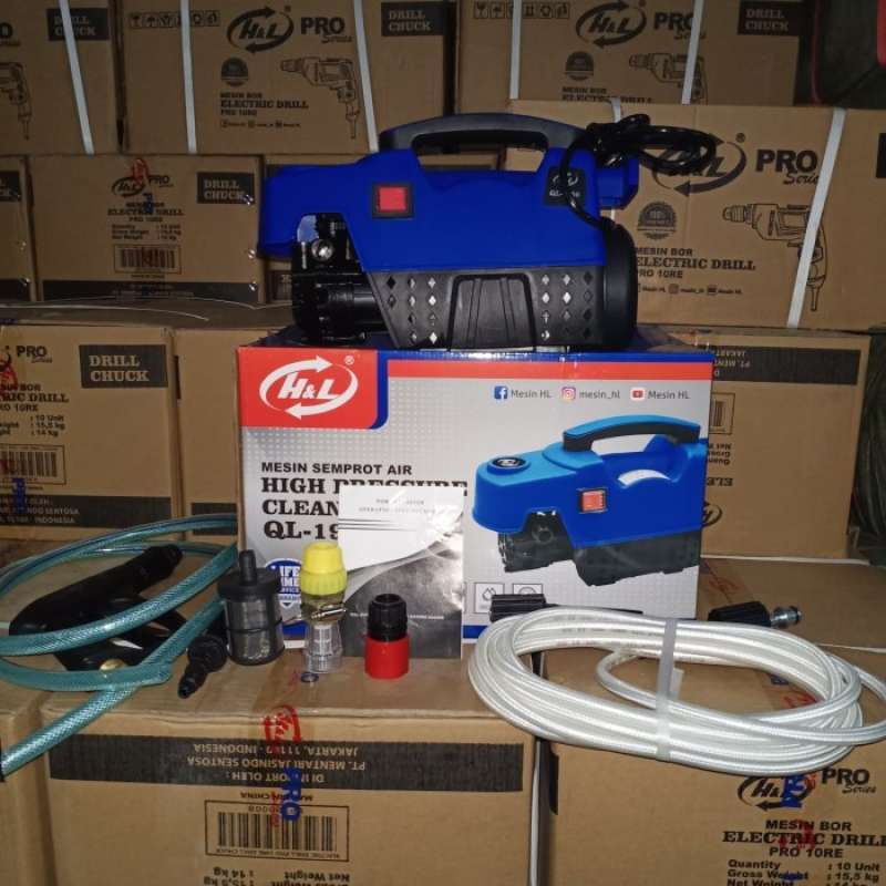 Promo alat mesin cuci mobil motor high pressure jet cleaner HL QL-1900 ...