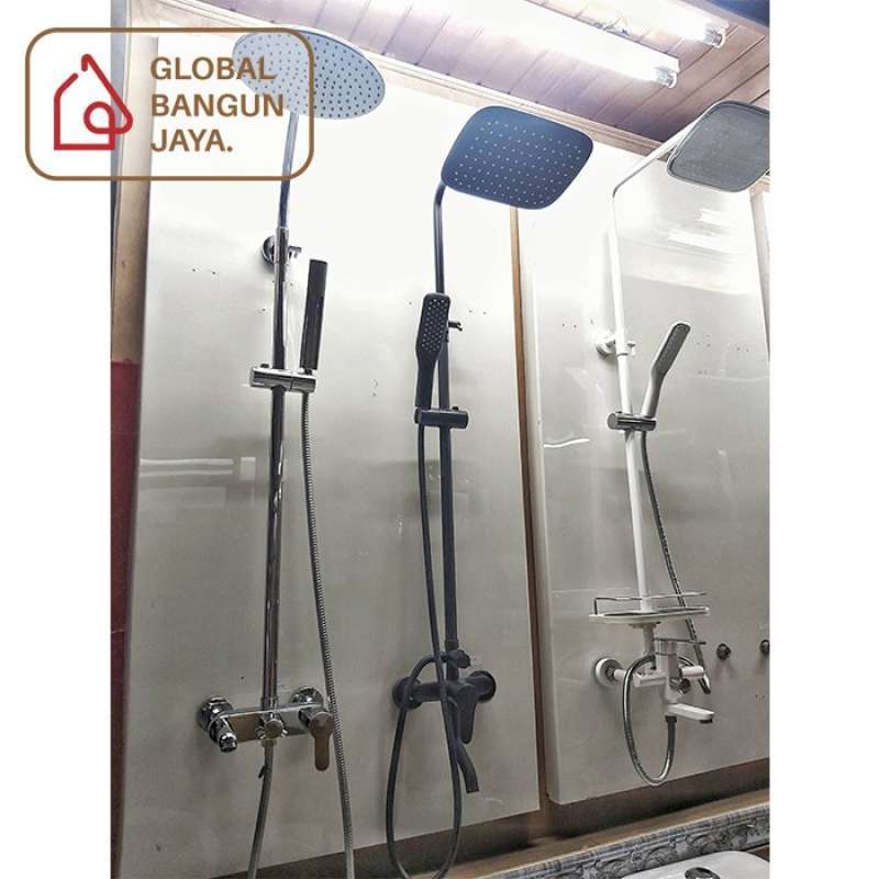 Promo Shower Set Column Black Doff Kotak / Shower Mandi / Keran Panas ...