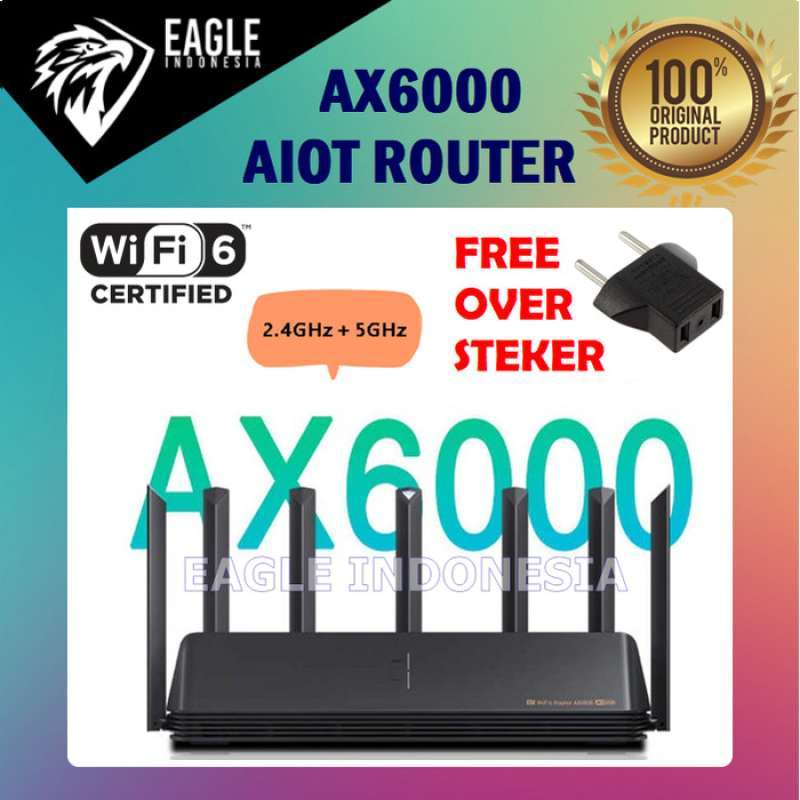 Promo New Mi Ax6000 Aiot Wifi 6 Enhanced Mesh Gigabit Dual Band Router ...