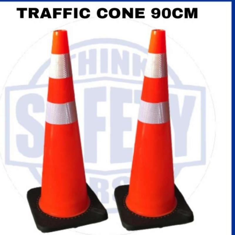 Jual Safety Cone 90 CM Base Hitam / Kerucut Safety 90CM di Seller Teman Perkakas - | Blibli