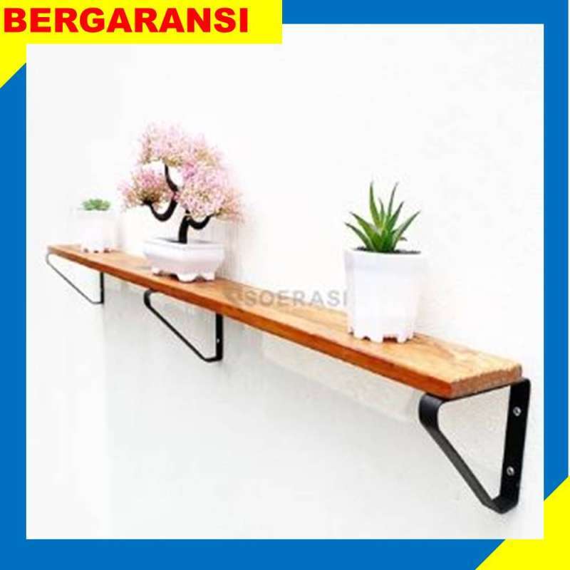 Jual Rak Dinding Buku Gantung Hiasan Tanaman Simple Minimalis Murah ...