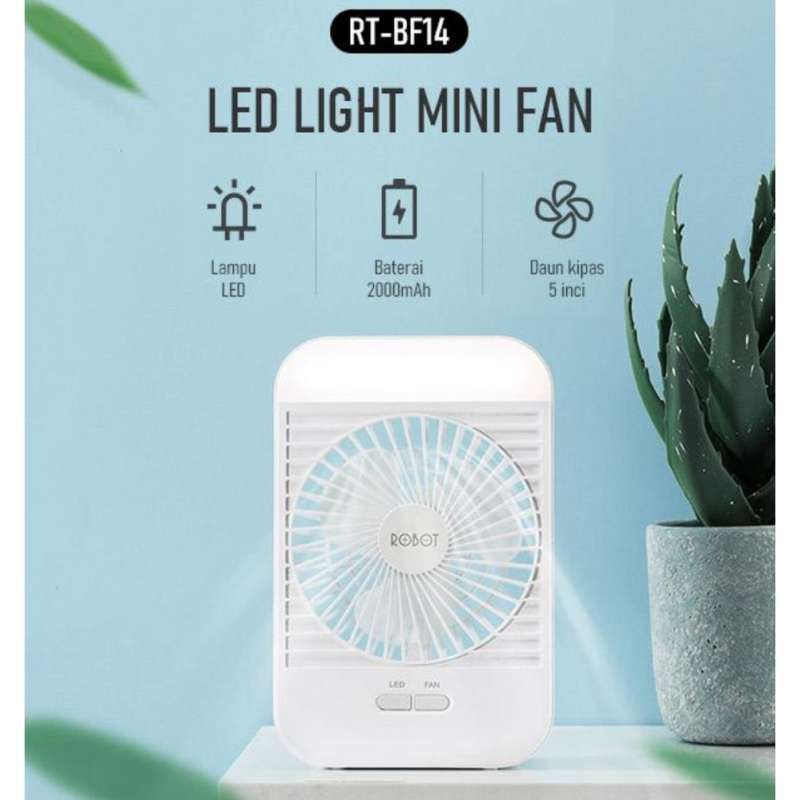 Jual Nana - Robot Desktop Fan Rt-bf14 / Kipas Portable Robot 5 Inch 2000 Mah Led Di Seller Nana ...