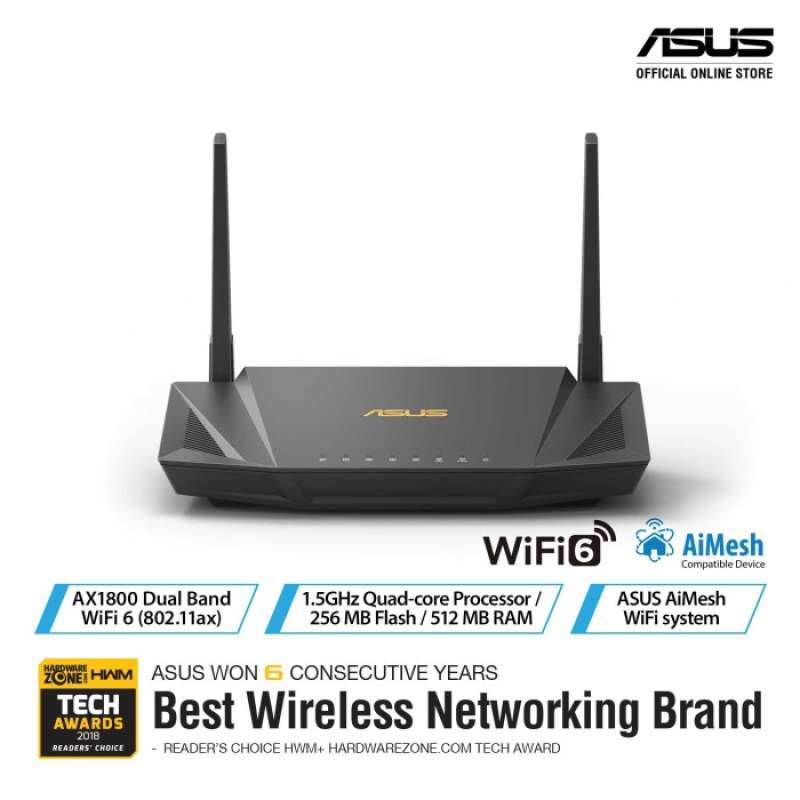 Promo Asus Rt-Ax56U Wireless Router With Aimesh Diskon 10% di Seller ...