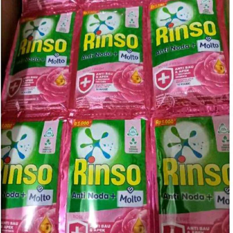 Jual Rinso Molto Cair Rose Pink 1 Dus [38 Ml/ 144 Sachet/karton] Di ...