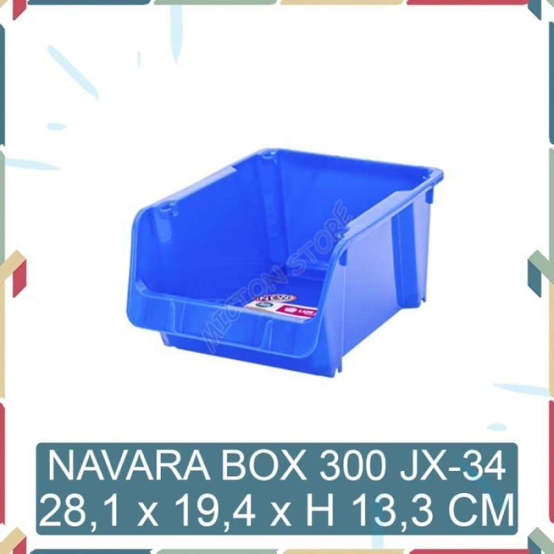Promo MICTON Lion Star Kotak Penyimpanan Susun Tumpuk Navara Box 300 JX ...