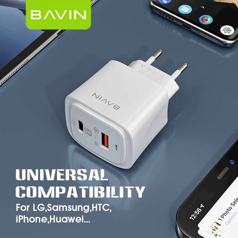 Jual Bavin Pc330y Pd Qc3.0 Charger Fast Charging Dual Adapter 20w Type ...