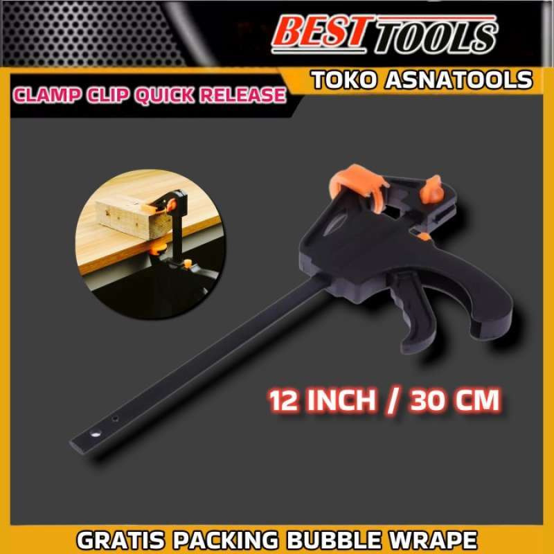 Promo F Clamp 12 Inch Body Besar Catok Klem Kayu Ratchet Grip Quick ...
