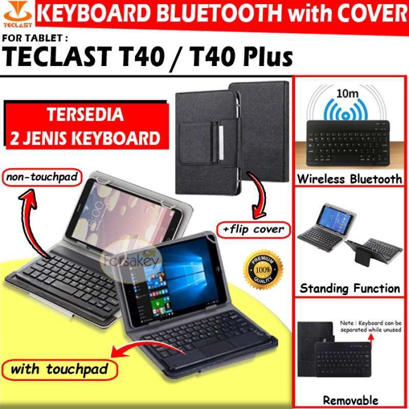Promo Free Ongkir Teclast T40 Plus Bluetooth Keyboard Book Cover Case ...