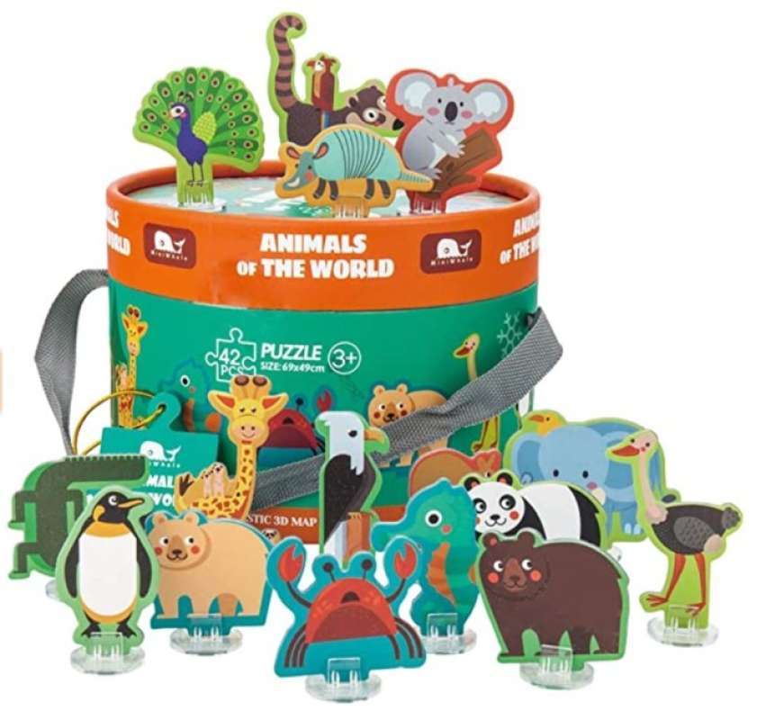 Promo World Map Floor Puzzle 3D anak-anak Diskon 23% di Seller ...