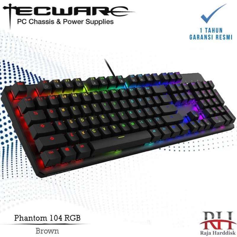 Jual Tecware Gaming Keyboard Phantom 104 RGB Outemu Brown Switches di ...