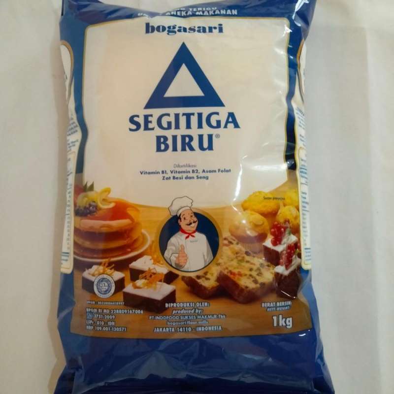 Jual tepung terigu segitiga biru premium 1kg di Seller Bu Endess ...