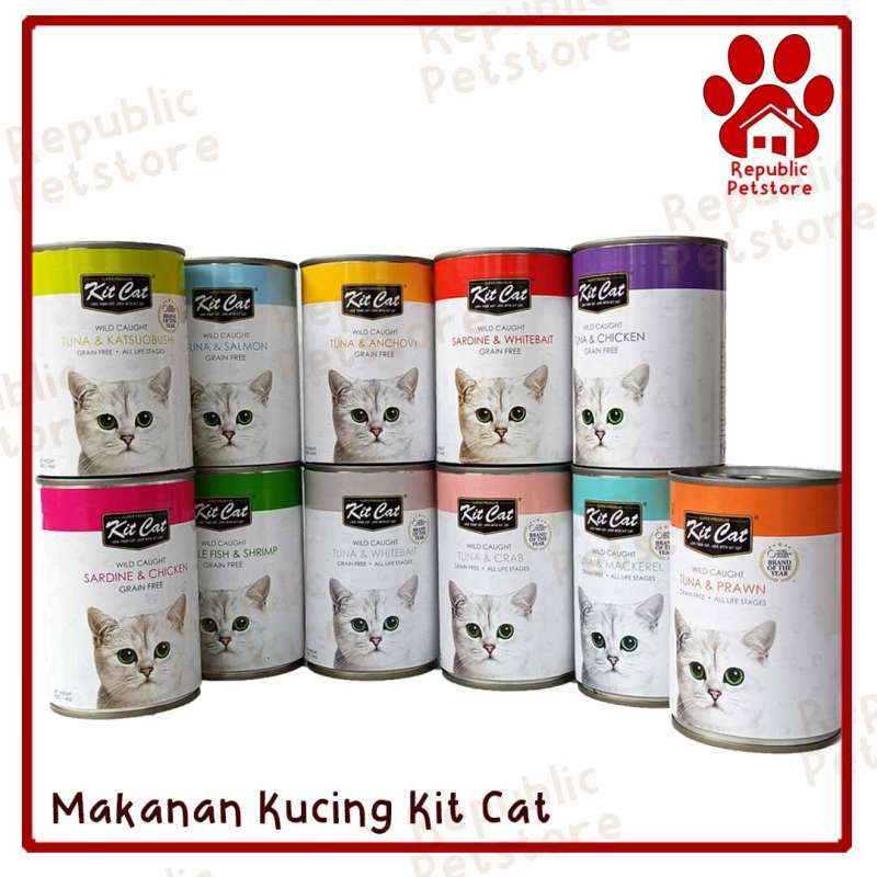 Jual Makanan Basah Kucing Kaleng Kit Cat 400gr Semua Varian di Seller ...