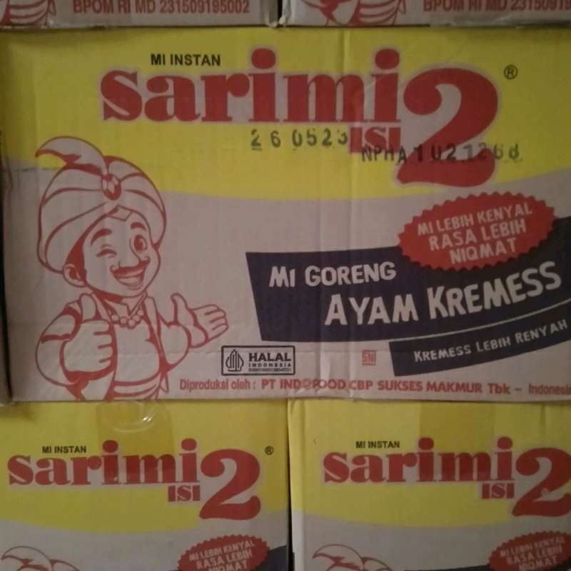 Jual Mie Sarimi isi 2 ayam kremes 1 dus di Seller Jaya putra mart ...