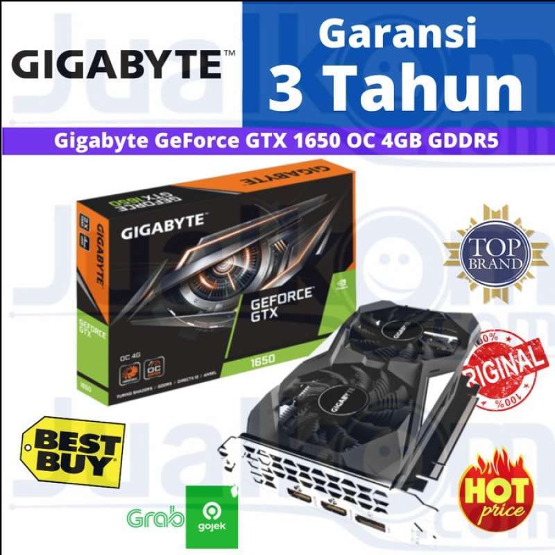 Promo Gigabyte GeForce GTX 1650 4GB DDR5 OC Edition Dual Fan GTX1650 ...
