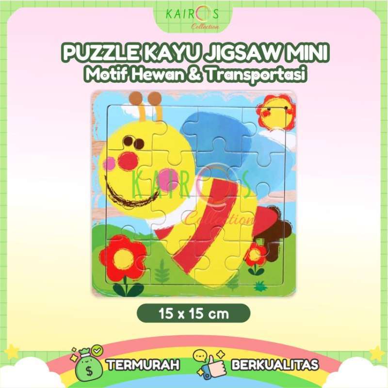 Jual Puzzle Kayu 4x4 (16pcs) / Jigsaw Puzzle 4x4 - Sapi Di Seller ...
