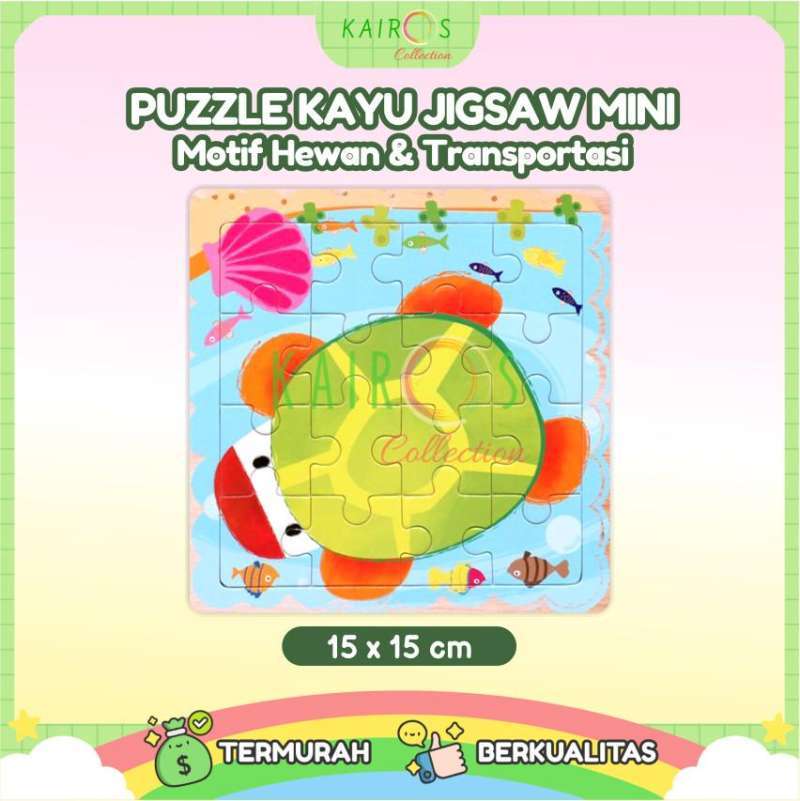 Jual Puzzle Kayu 4x4 (16pcs) / Jigsaw Puzzle 4x4 - Sapi Di Seller ...