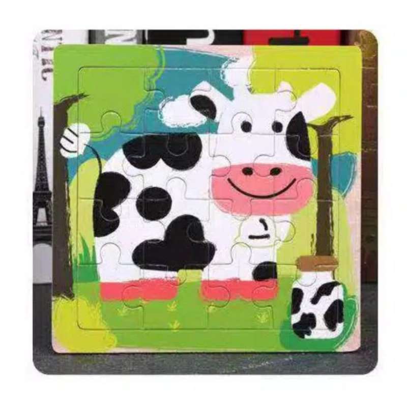 Jual Puzzle Kayu 4x4 (16pcs) / Jigsaw Puzzle 4x4 - Sapi Di Seller ...