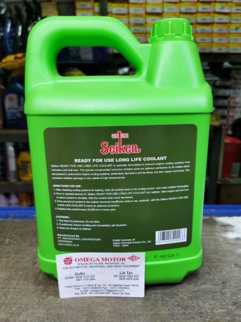 Jual Seiken Coolant 30/70 (air Radiator)isi Warna Hijau 4liter (atpm ...