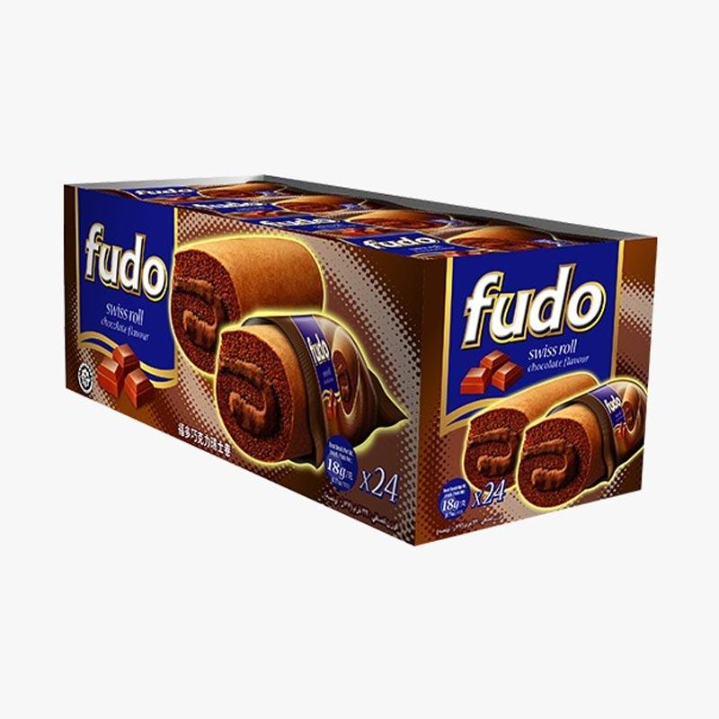 Jual Fudo Chocolate Swiss Roll Biskuit [18 G/ 24 Pcs] Di Seller Jh Mart ...