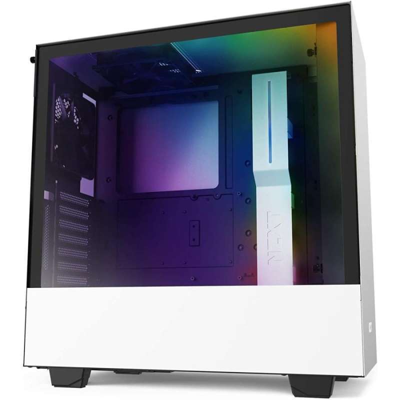 Jual NZXT H510i Matte White Tempered Glass Type-C Port Vertical GPU ...