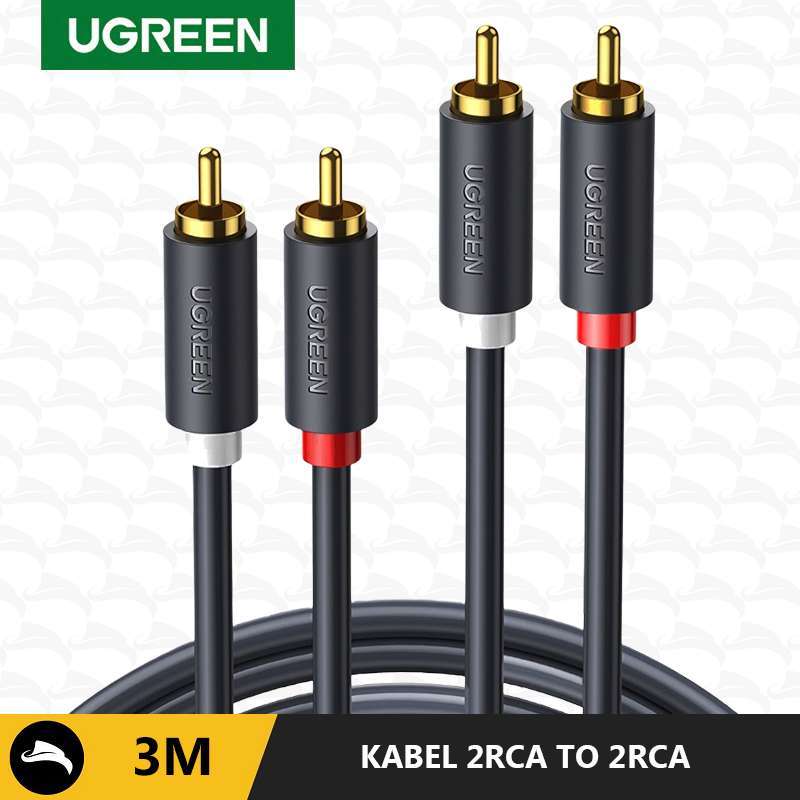 Jual UGREEN 10519 KABEL RCA MALE TO RCA MALE CABLE AUDIO MOBIL DVD ...