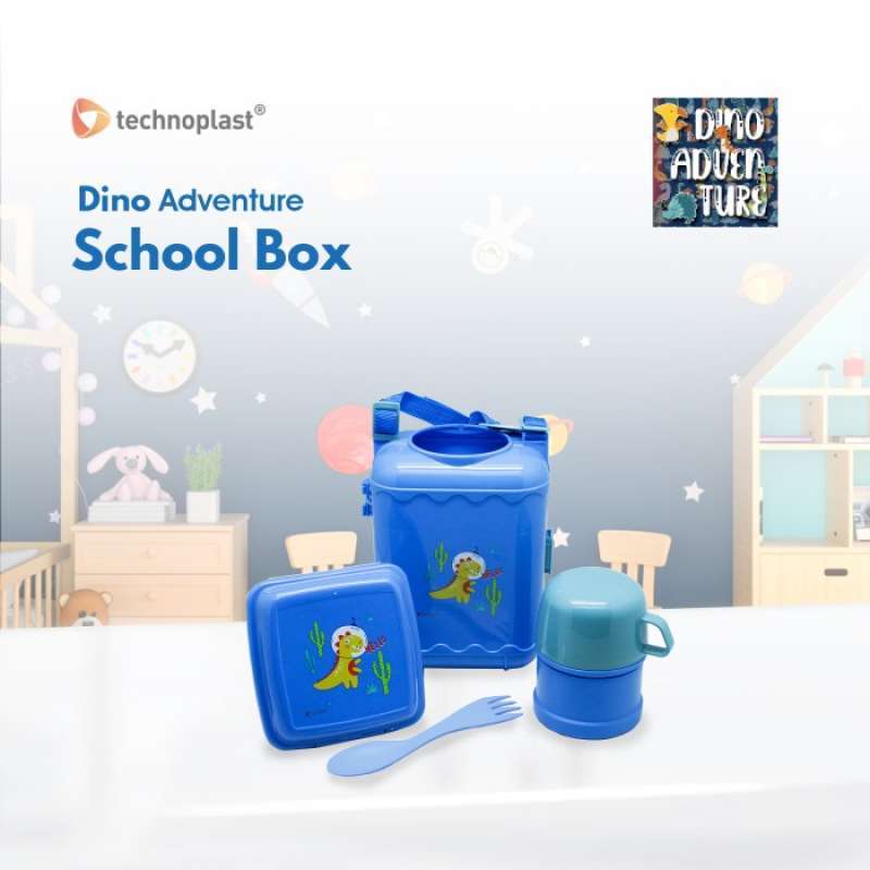 Promo Dino Adventure School Box / Lunch Box Set / Kotak Bekal Dan Botol ...