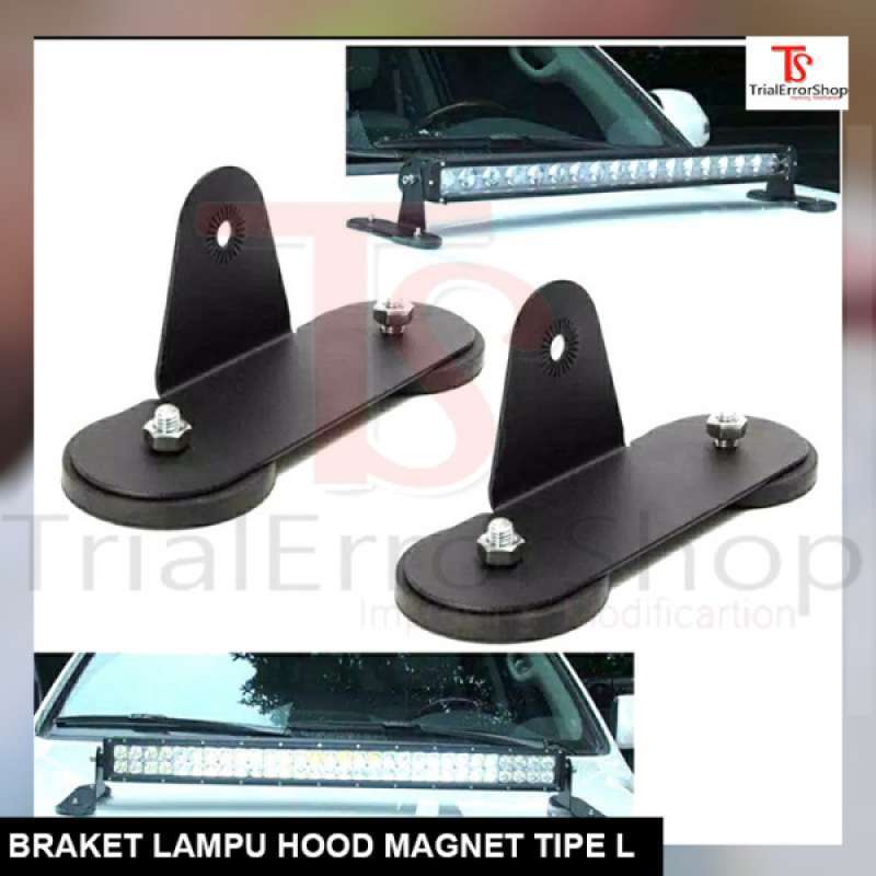 Promo Bracket Lampu Sorot Atap Kap Mesin Hood Magnet Braket Led Bar ...