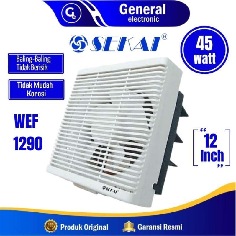 Jual Exhaust/Hexos/Heksos Fan SEKAI WEF-1290 Wall Fan Kipas Dinding ...