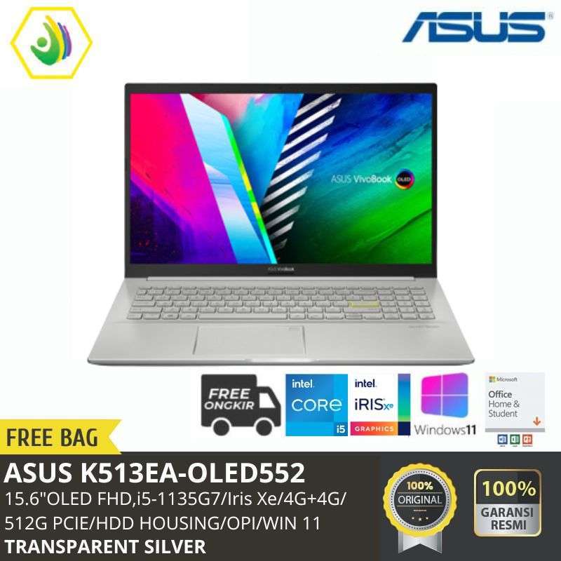 Jual ASUS K513EA-OLED552 15.6incOLED FHD,i5-1135G7.Iris Xe.4G+4G.512G ...