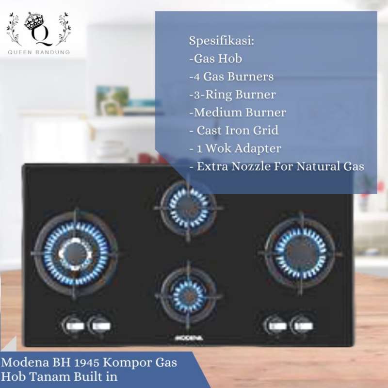 Jual Modena Bh 1945 Kompor Gas Hob Tanam Built In Di Seller Queen ...