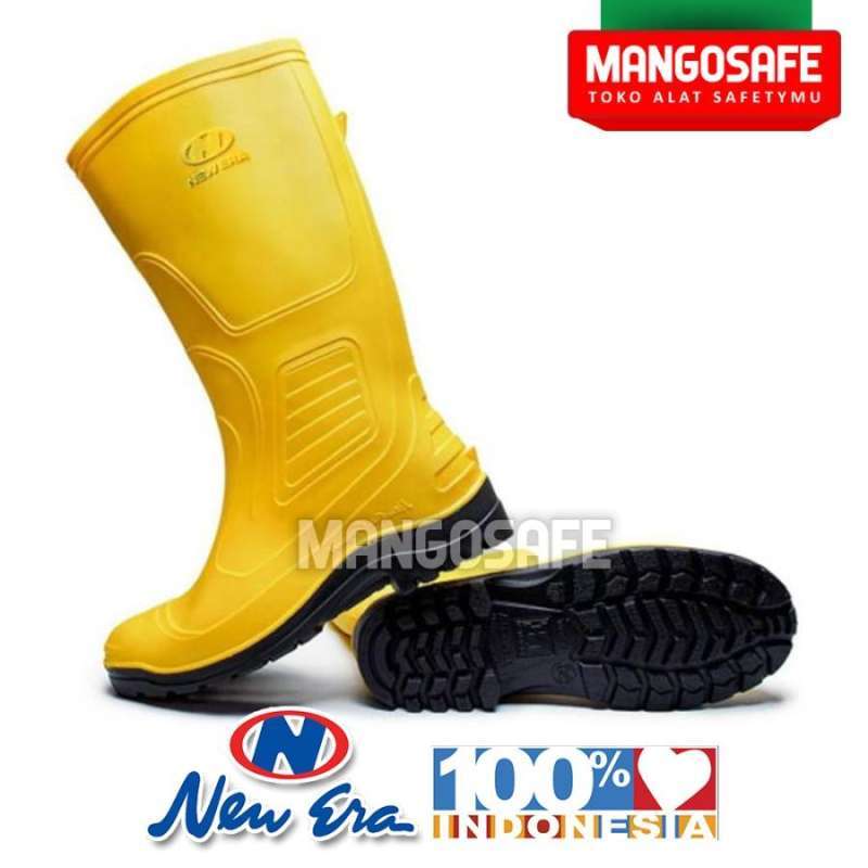 Jual New Era 9507 Sepatu Boot Karet Pvc Kuning Tinggi / Kebun Proyek ...