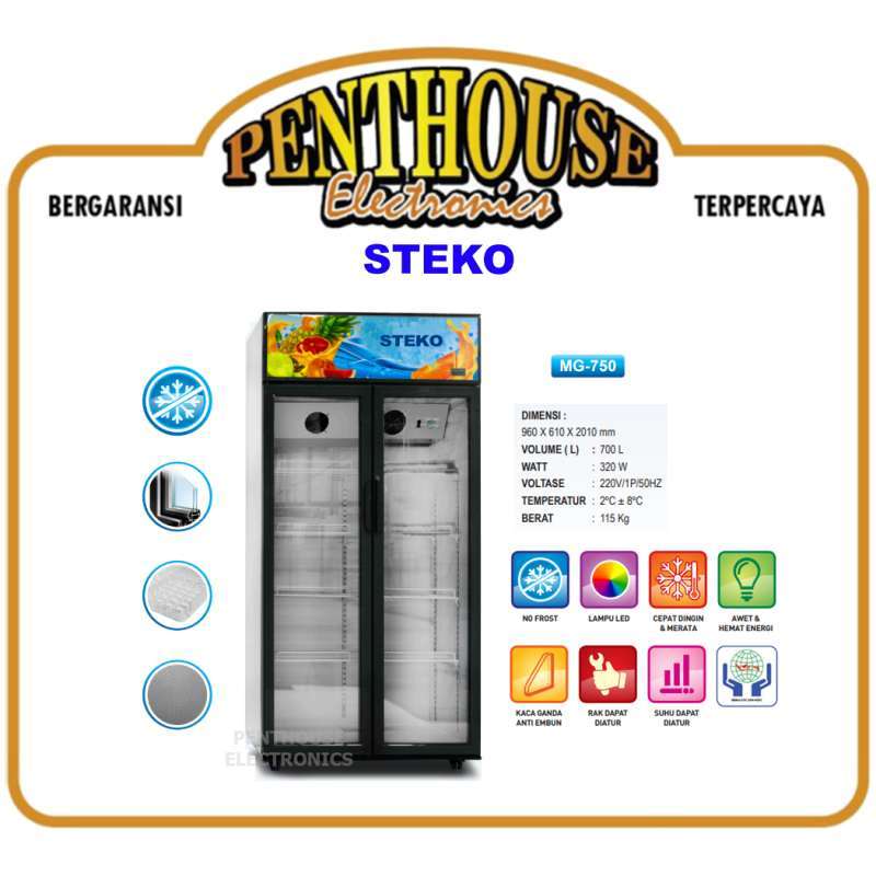 Jual STEKO Showcase Chiller 700 L MG-750 / MG 750 Display Cooler 700 ...