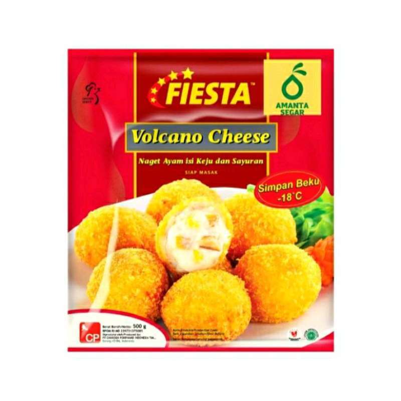 Jual Fiesta Volcano Cheese Nugget Ayam Isi Keju Dan Sayuran 500gr Di ...