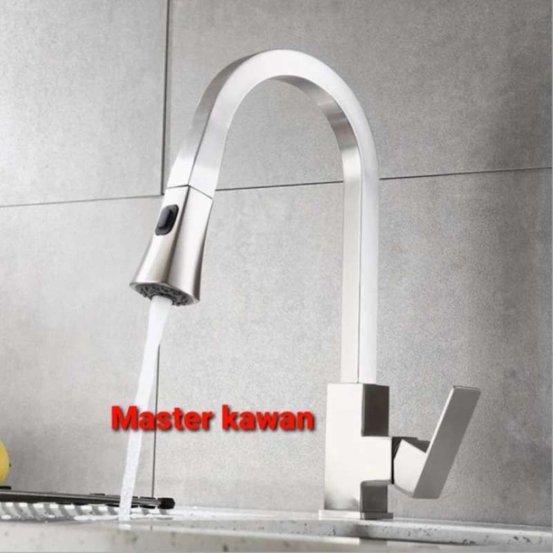 Promo Kran Kitchen Sink Panas Dingin Stainless Model Tarik Kotak ...