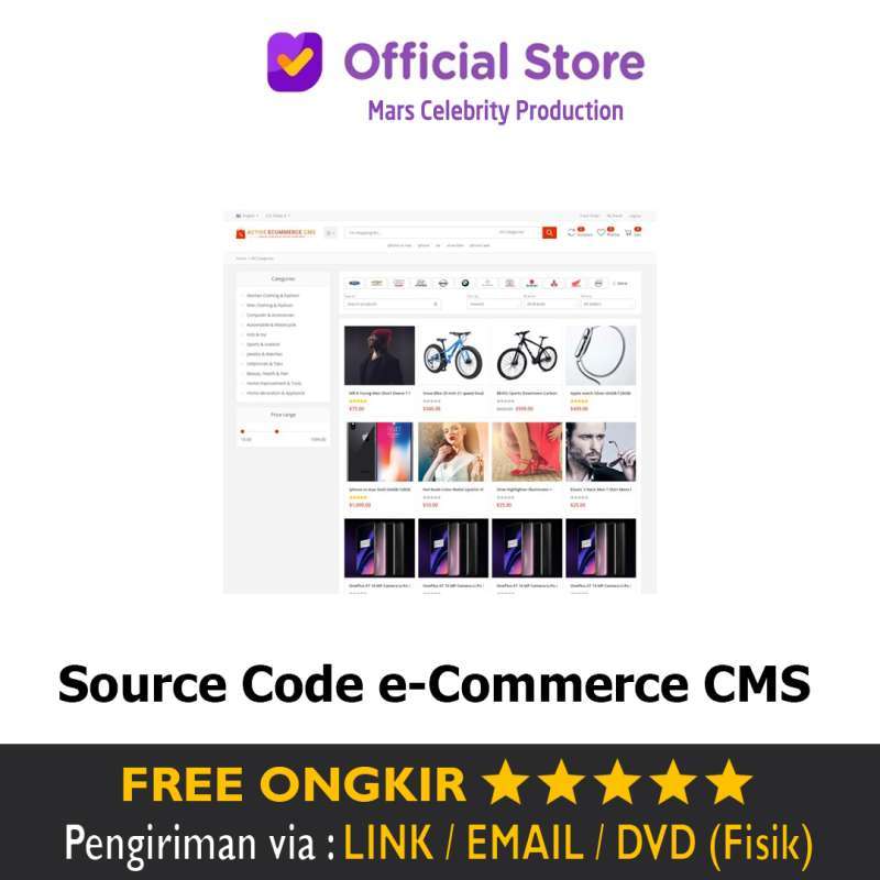 Jual Source Code Aplikasi Ecommerce Marketplace Active e-Commerce CMS ...