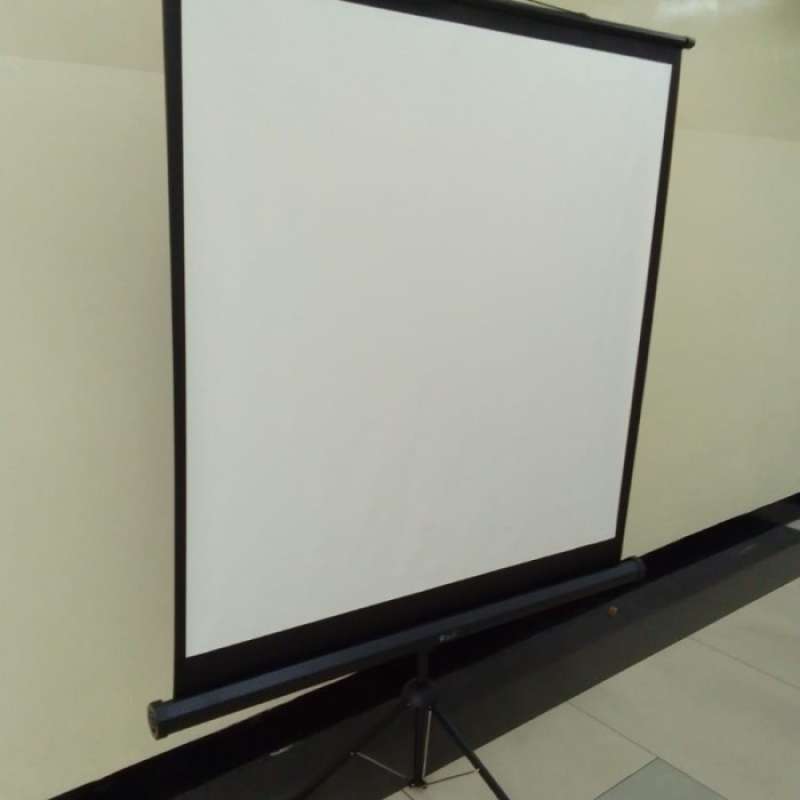 Jual Layar Projector 2M x 2M Tripod Screen Projector 200Cm x 200Cm ...