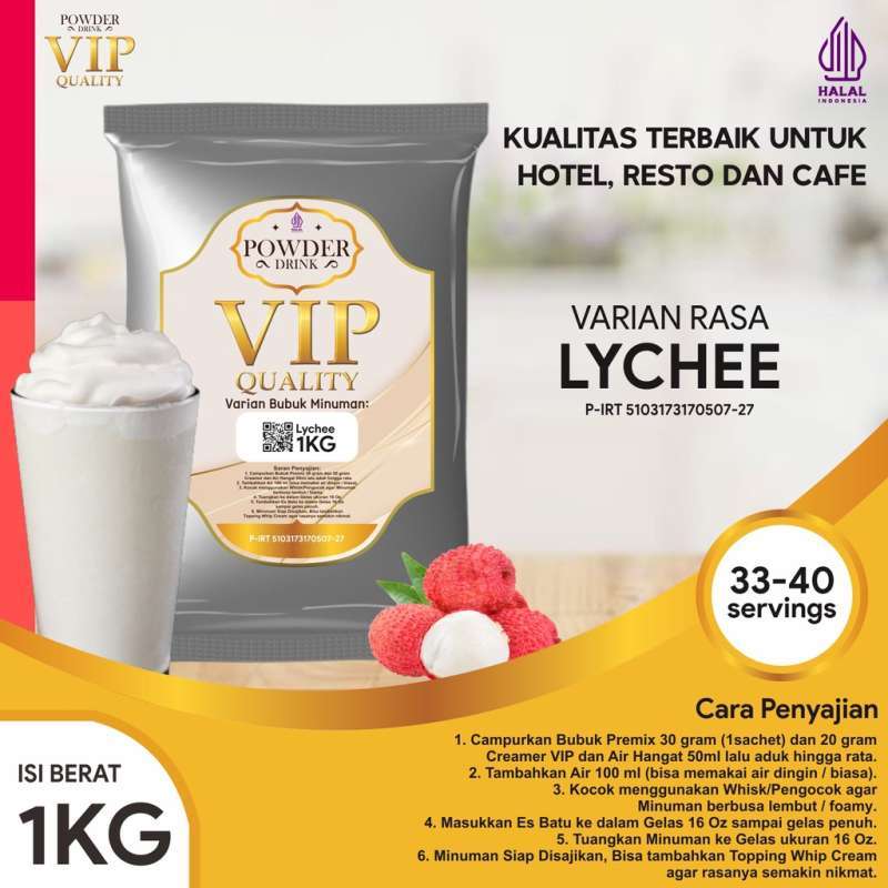 Promo Bubuk Minuman Kualitas VIP Rasa Lychee 1 Kg Leci Bubuk Minuman ...