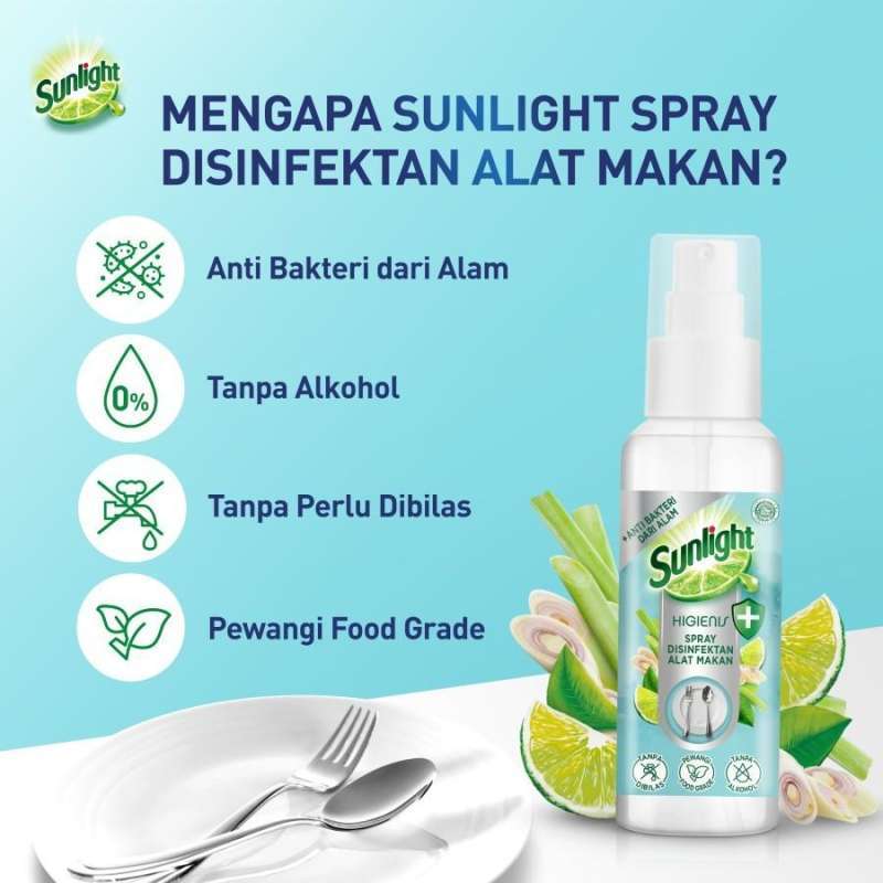 Jual Sunlight On The Go Disinfectant Spray Untuk Alat Makan 45ml Di ...