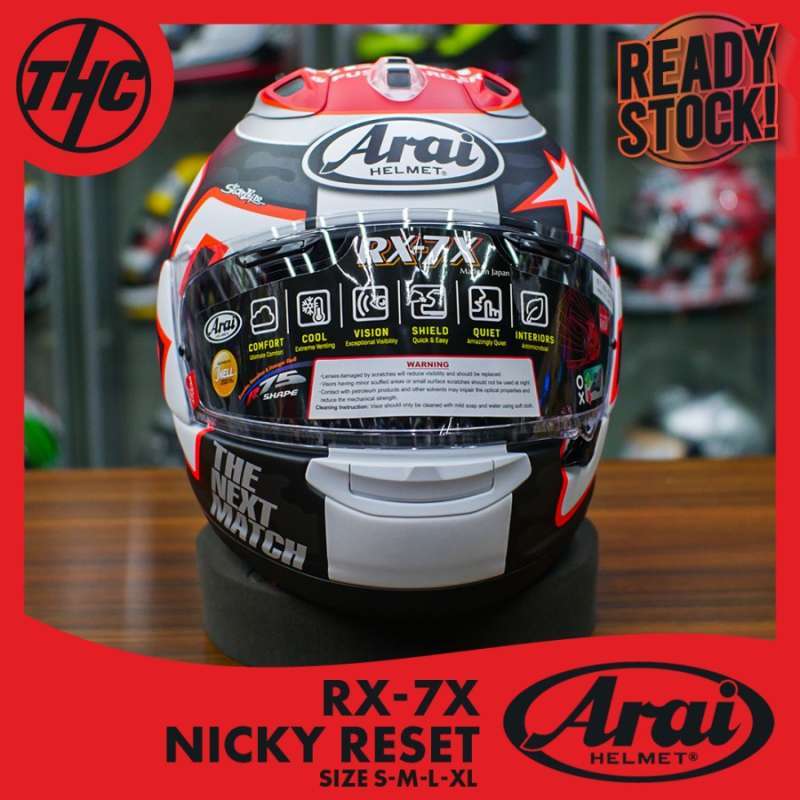 Jual ARAI RX-7X NICKY HAYDEN RESET 2022 HELMET FULL FACE di Seller THC Helmets Central - Krukut ...