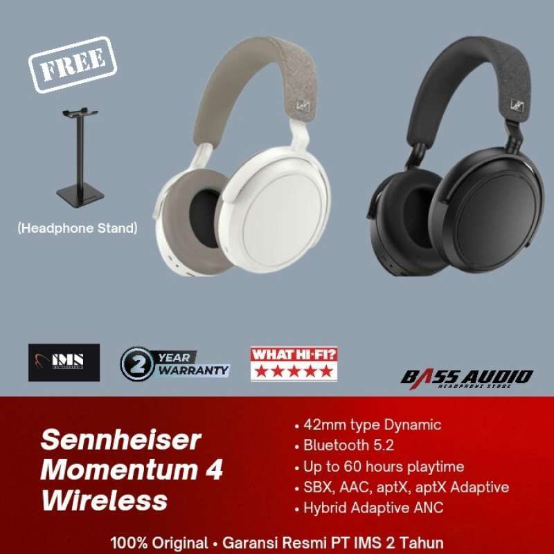 Jual Sennheiser Momentum 4 Wireless Over Ear Headphones Headset