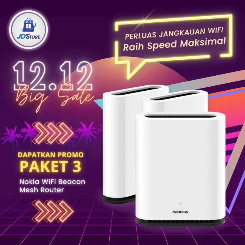 Jual Smart Nokia Wifi Beacon 1 Mesh Router Extender - Paket 3 Unit Di ...