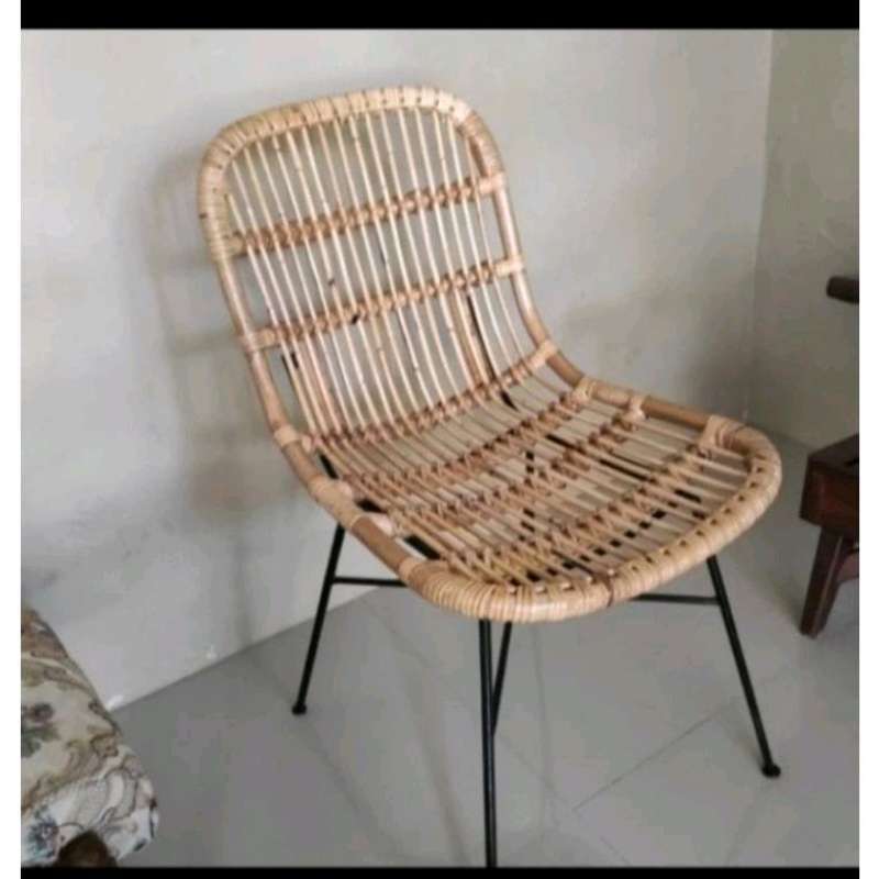 Jual Kursi Rotan Kaki Besi Minimalis Kursi Teras Rotan di Seller toko ...