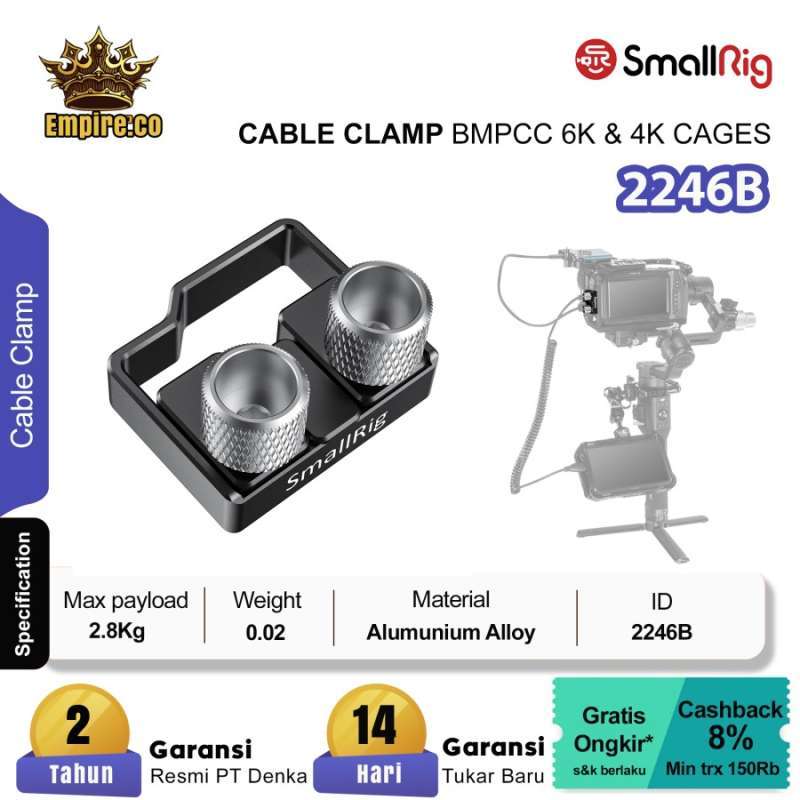 Jual Smallrig Hdmi And Usb C Cable Clamp For Bmpcc 4k And 6k 2246b Di