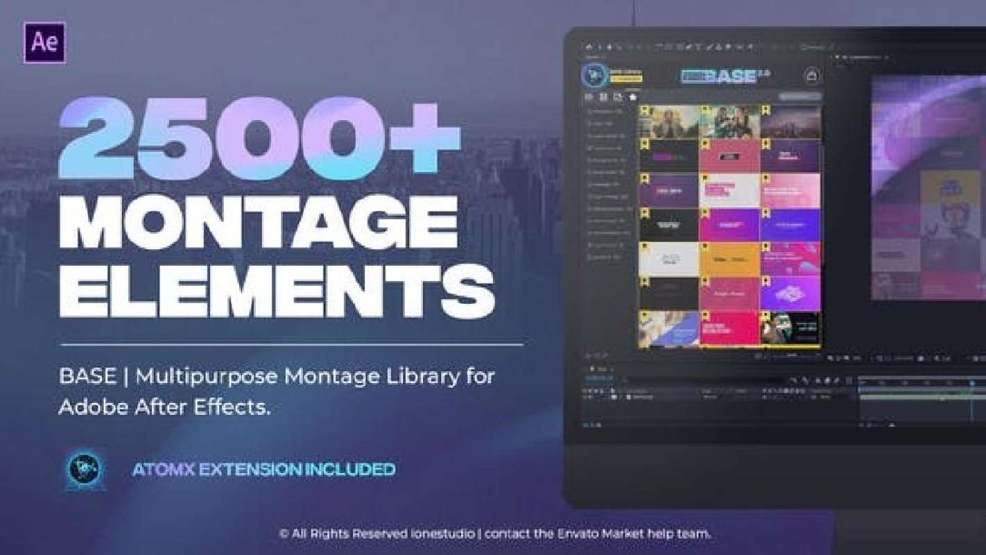 Jual Videohive BASE | Transitions and Motion Graphics for After Effects ...