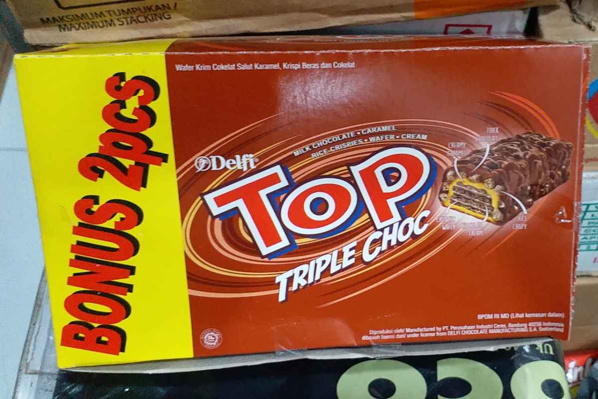 Jual Delfi Top Wafer Coklat (1 box isi 24 pcs x 9gr) waffer enak dan ...