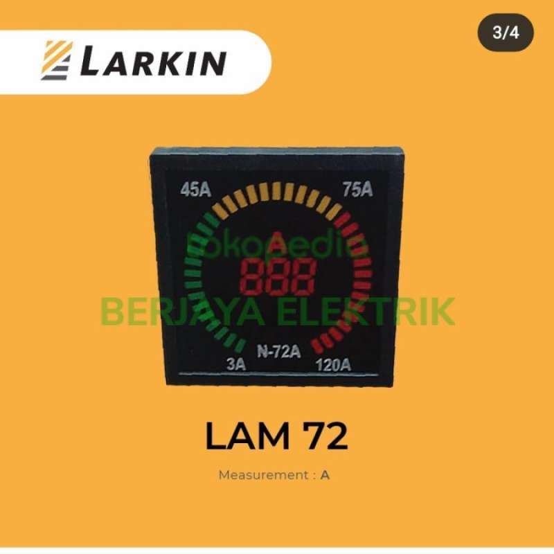 Promo Larkin Ampere Meter Digital + CT Ring Panel Meter LAM72 Diskon 14 ...